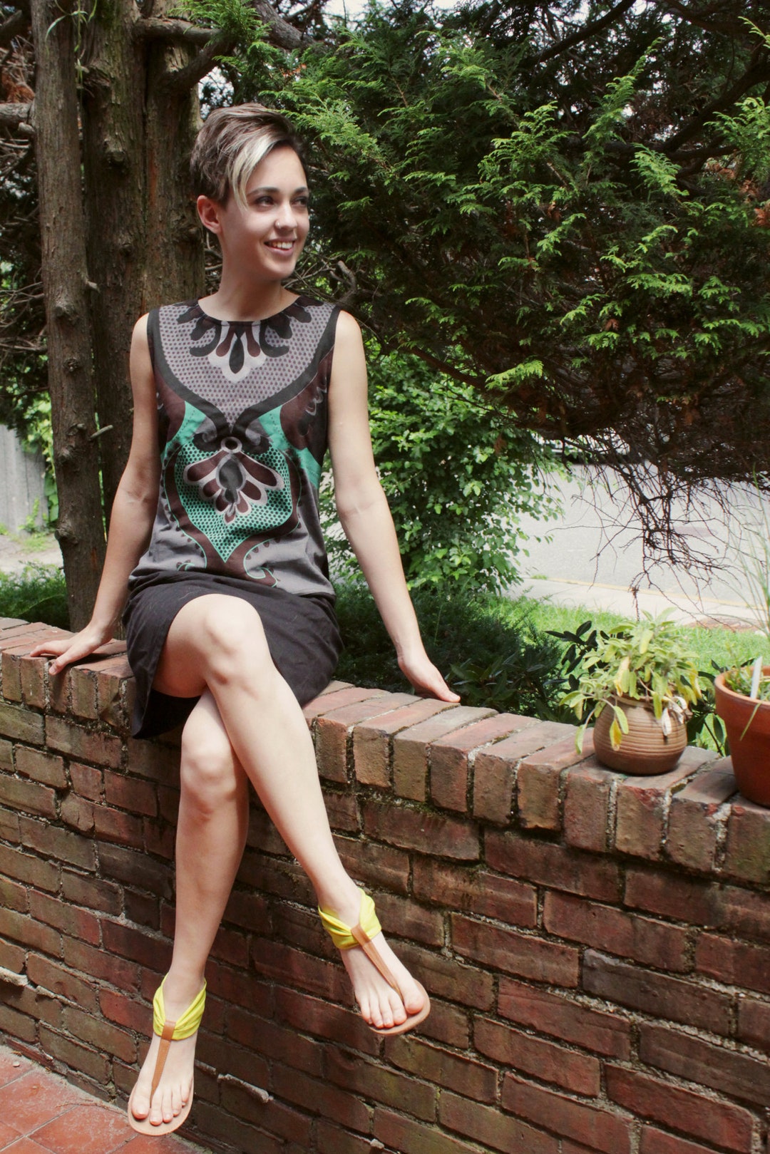 Sleeveless Dress Lacework Prints - Etsy