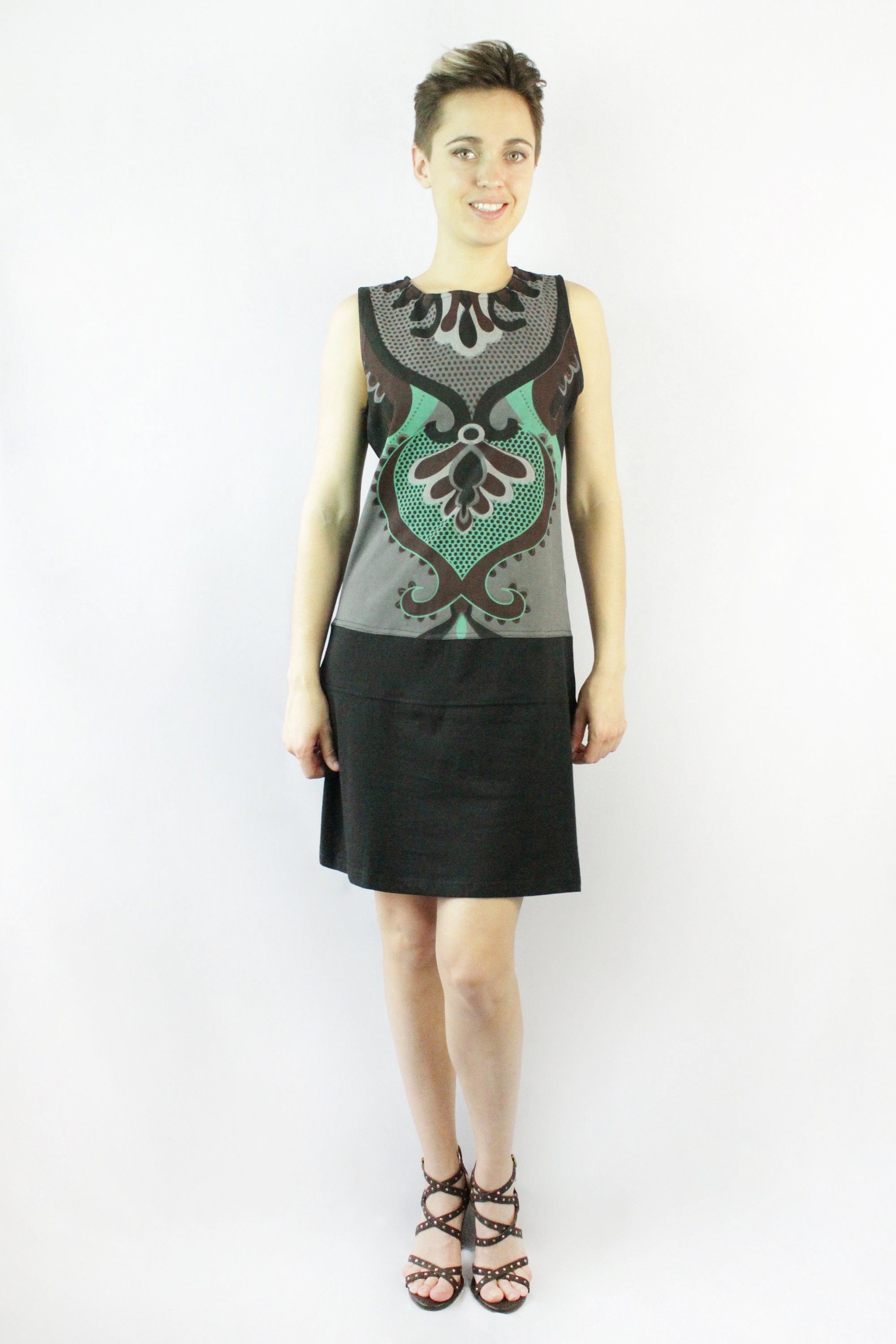 Sleeveless Dress Lacework Prints - Etsy