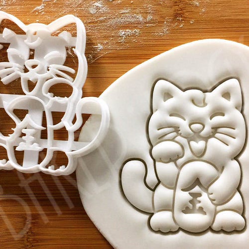 Cute Smiling Cat Cookie Cutter Kawaii Kitten Biscuit Cutters | Etsy