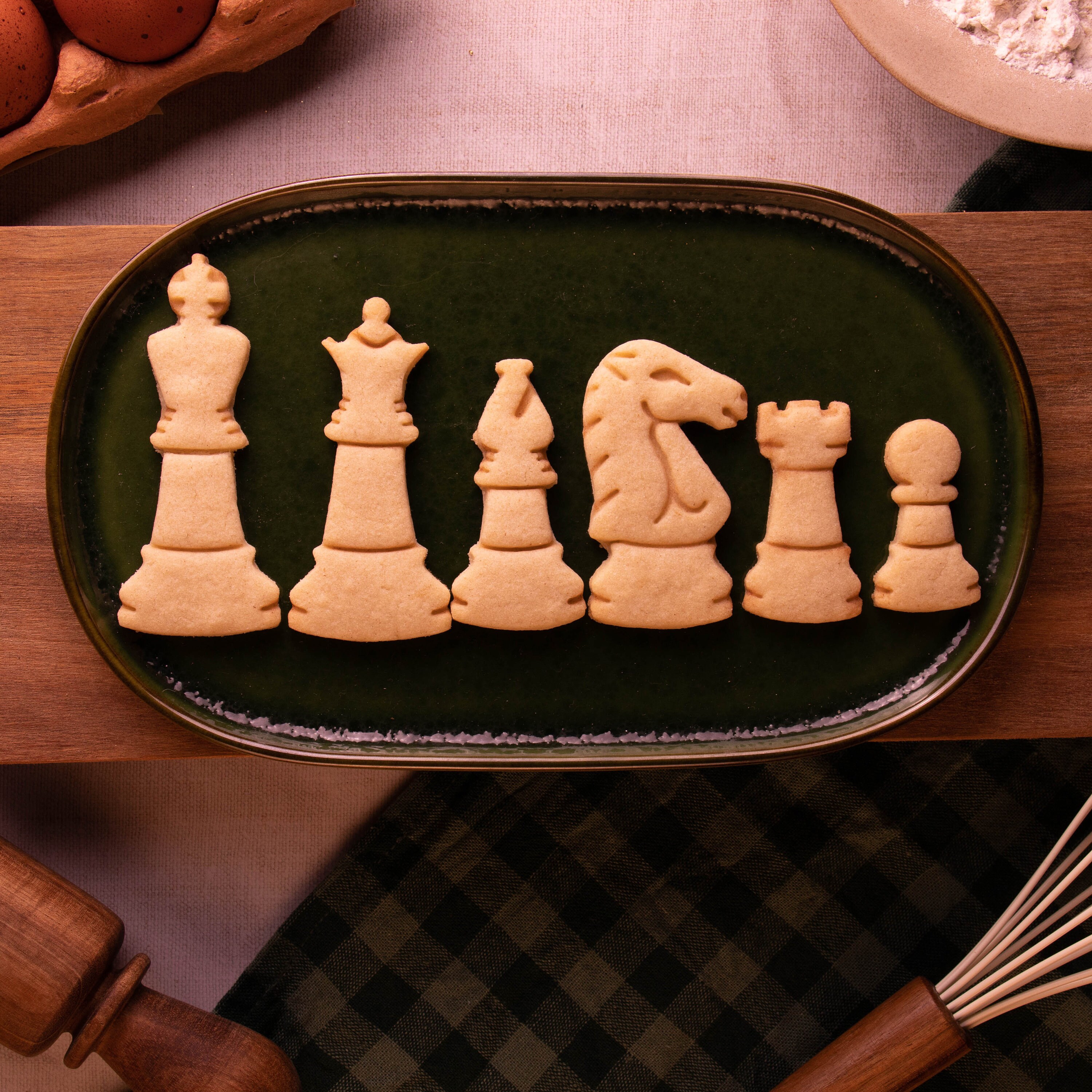 Set of 6 Chess Pieces Cookie Cutters - King, Queen, Rook, Bishop ...