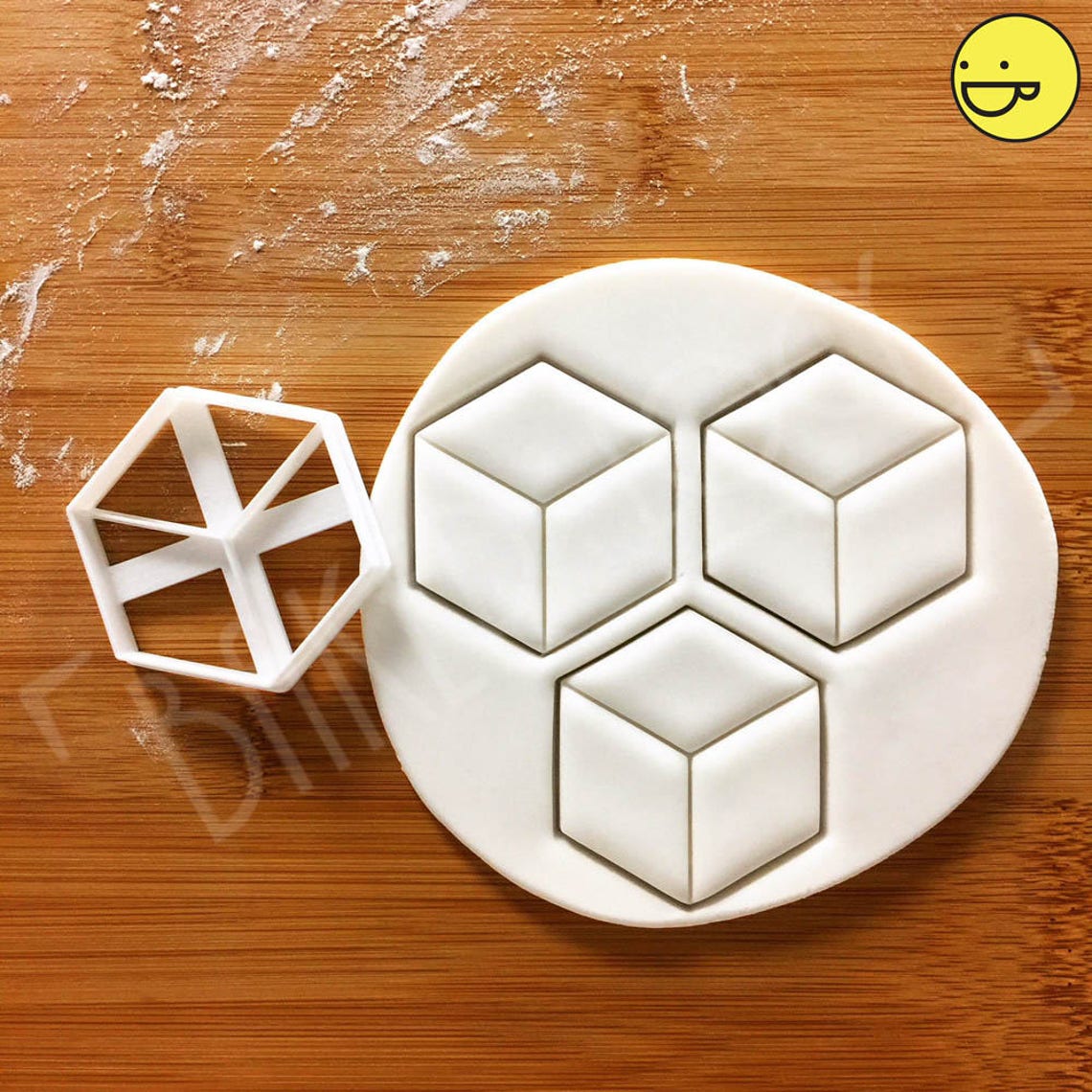 Hexagon Cuboid cookie cutter Geometry biscuit design | Etsy