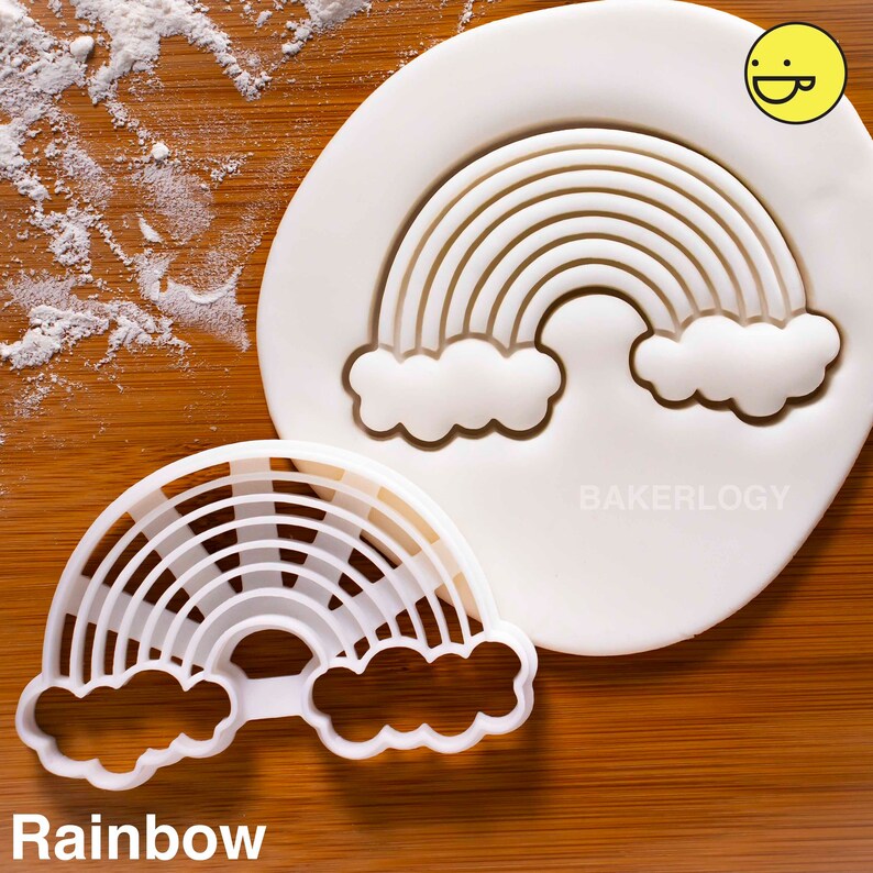 Rainbow cookie cutter biscuit cutters little fluffy cloud | Etsy