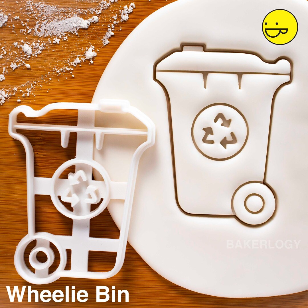 Recycling Wheelie Bin Cookie Cutter - Garbage Truck Themed Birthday ...
