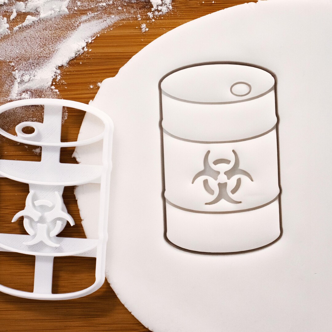 Biohazard Waste Container Cookie Cutter – Laboratory Hazard Bin Shape ...