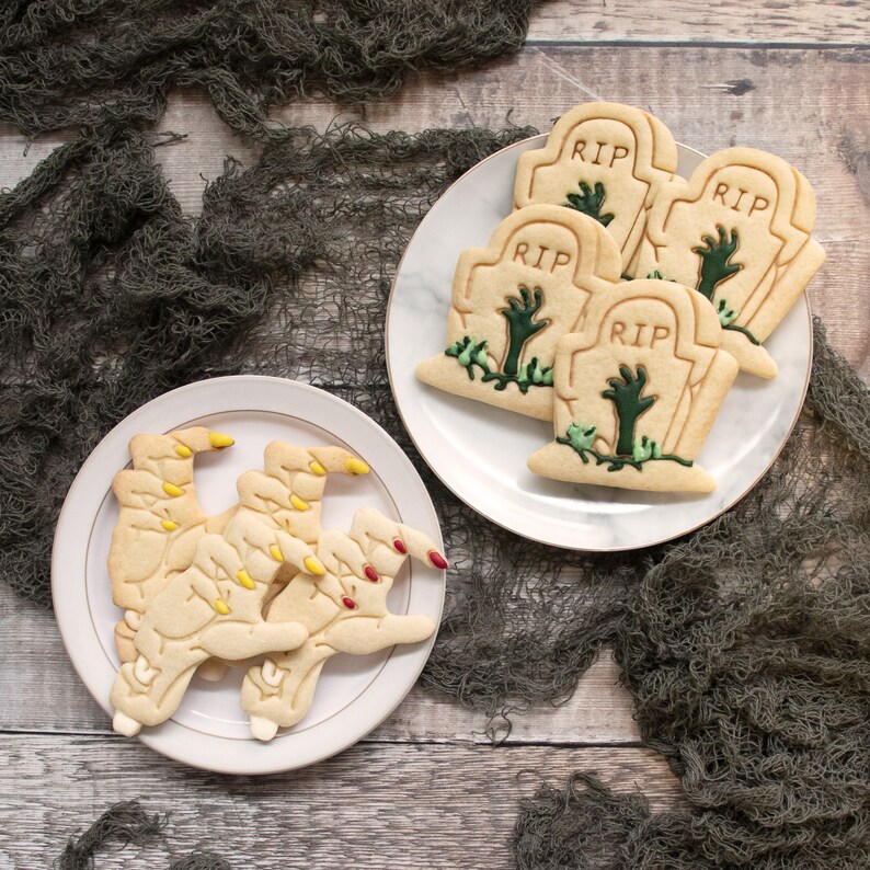 RIP Tombstone cookie cutter Zombie Hand biscuit cutters | Etsy