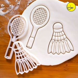 Badminton Shuttlecock Cookie Cutter Bakerlogy Biscuit Cutters Racquet ...