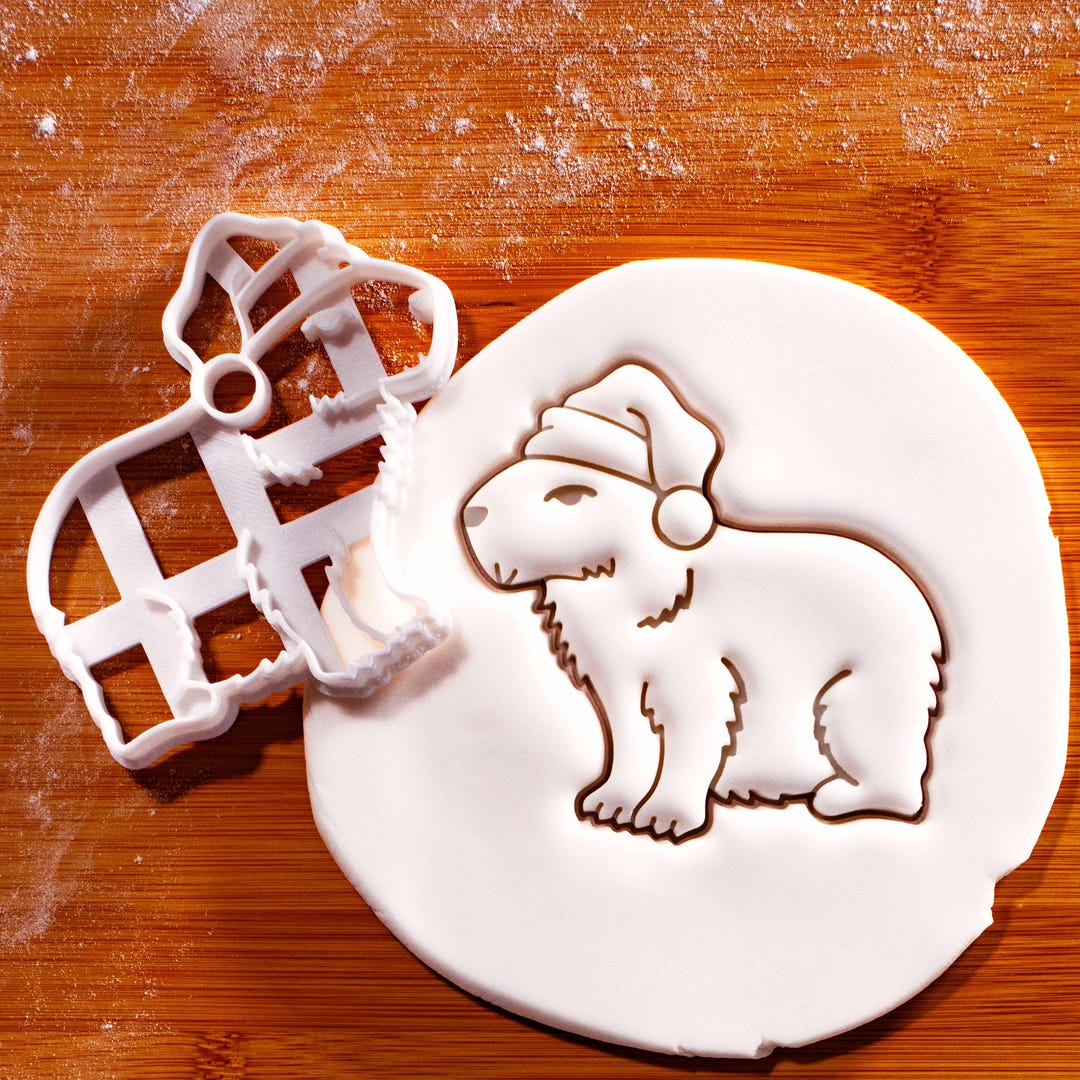 BAKERLOGY Capybara With Santa Hat Cookie Cutter – Christmas Design for ...