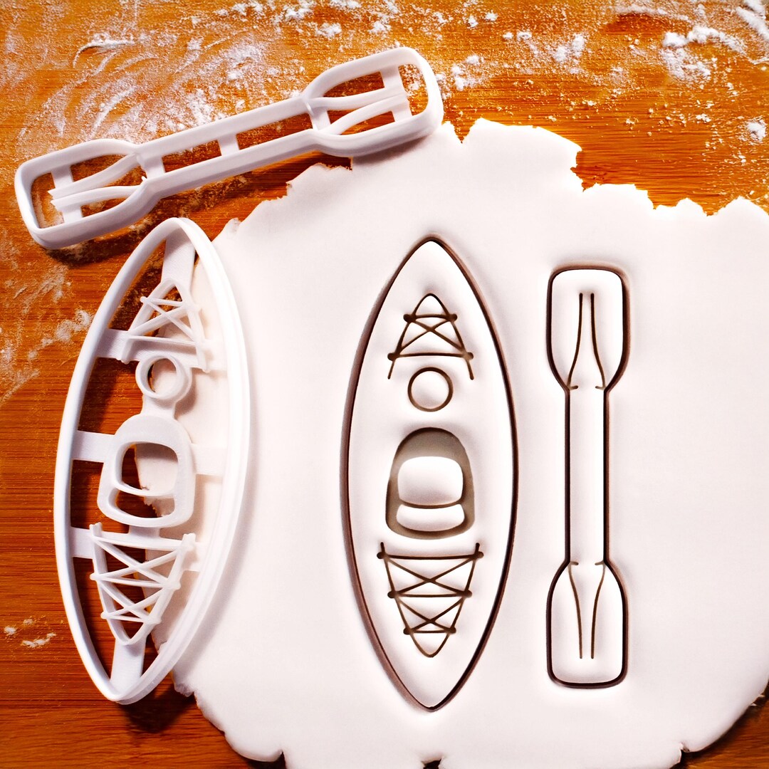Kayak and Paddle Cookie Cutters: Outdoor Water Sports Baking - Etsy