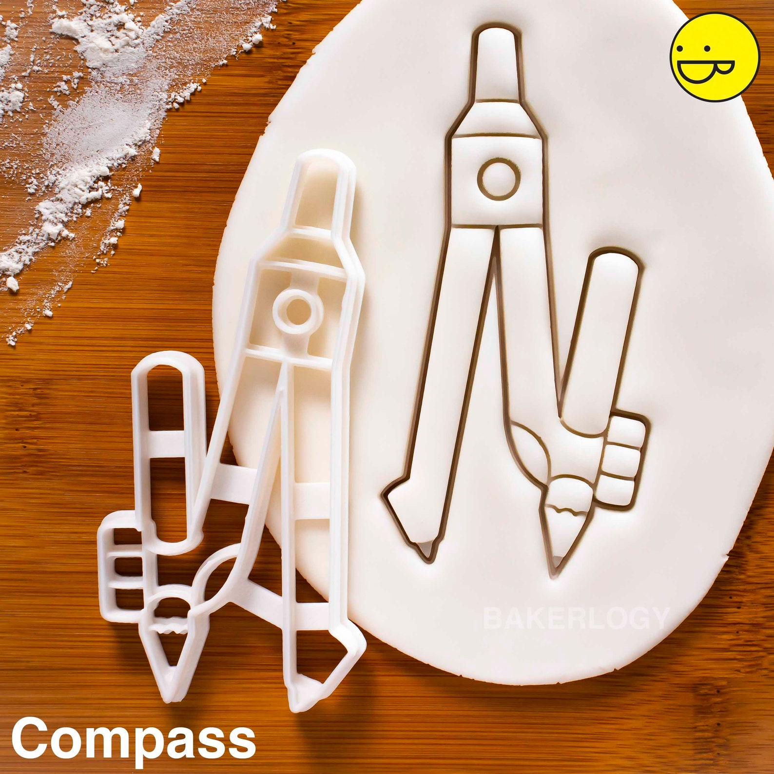 Compass Cookie Cutter Bakerlogy Biscuit Cutters Mathematics - Etsy UK