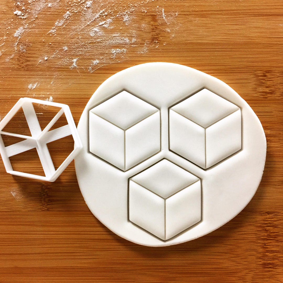 Hexagon Cuboid Cookie Cutter – Geometric Shape for Math, STEM & Modern ...