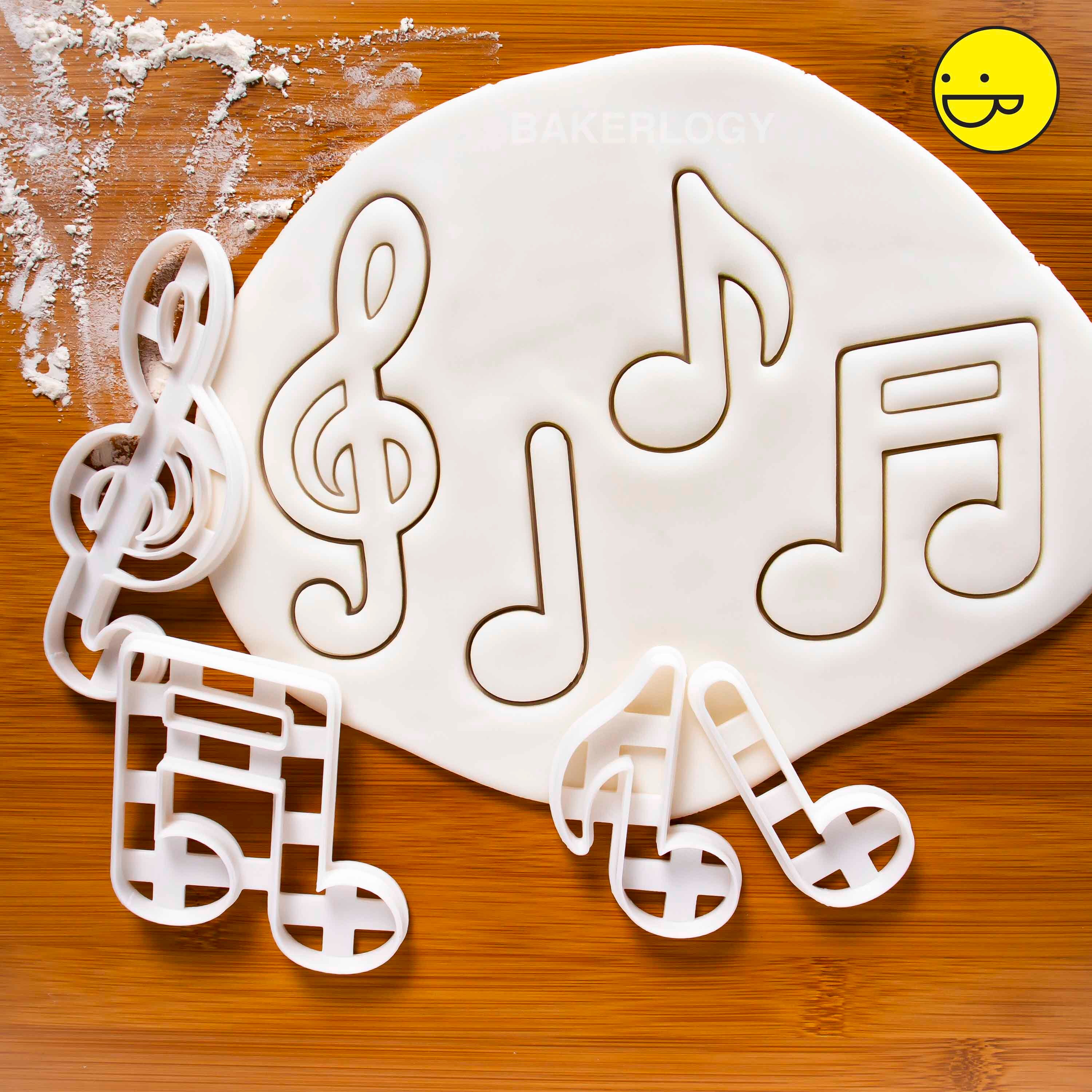 3 Musical Notes Cookie Cutters Bakerlogy Biscuit Cutters - Etsy UK