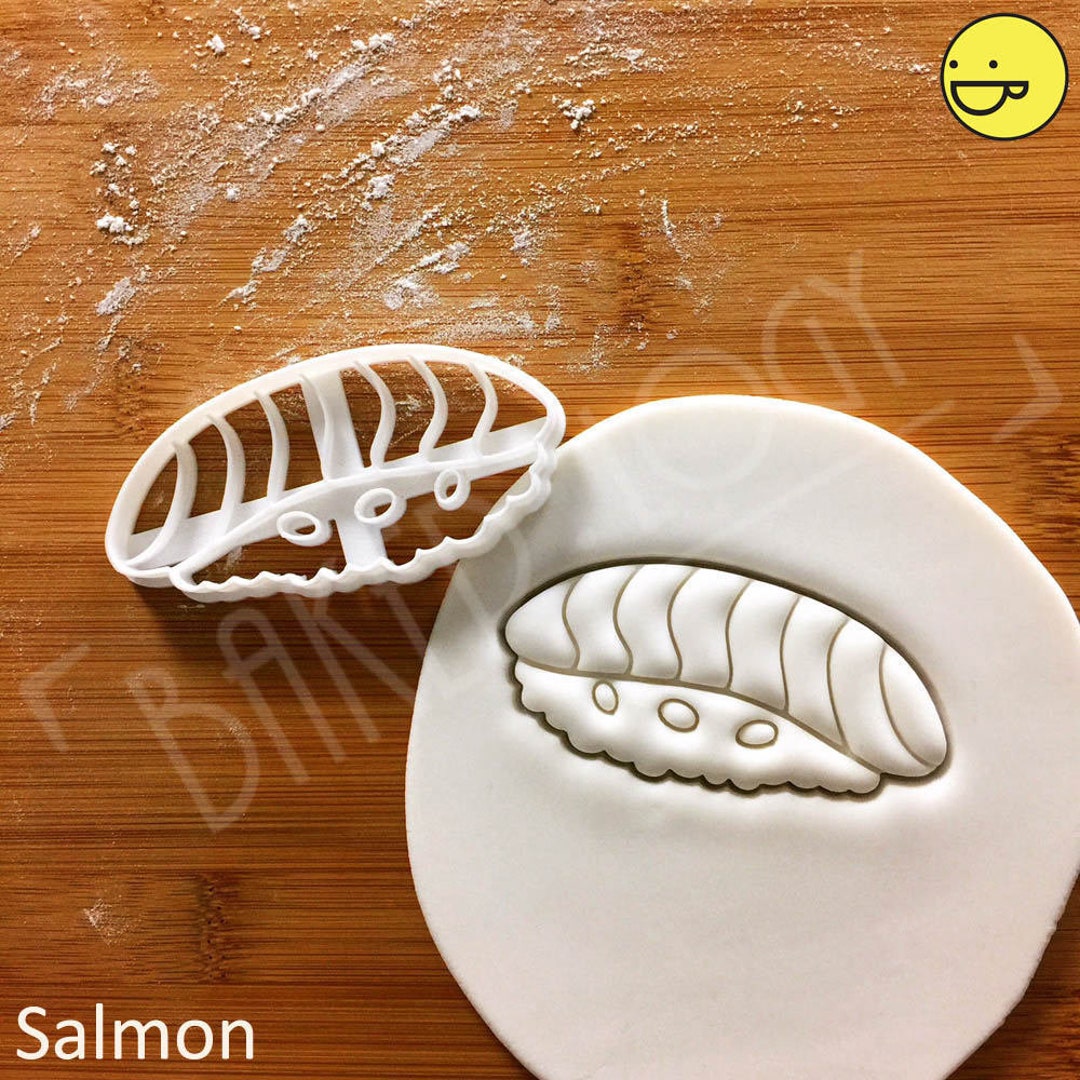 Salmon Sushi Cookie Cutter Nigiri Raw Ikura Belly Biscuit Cutters ...