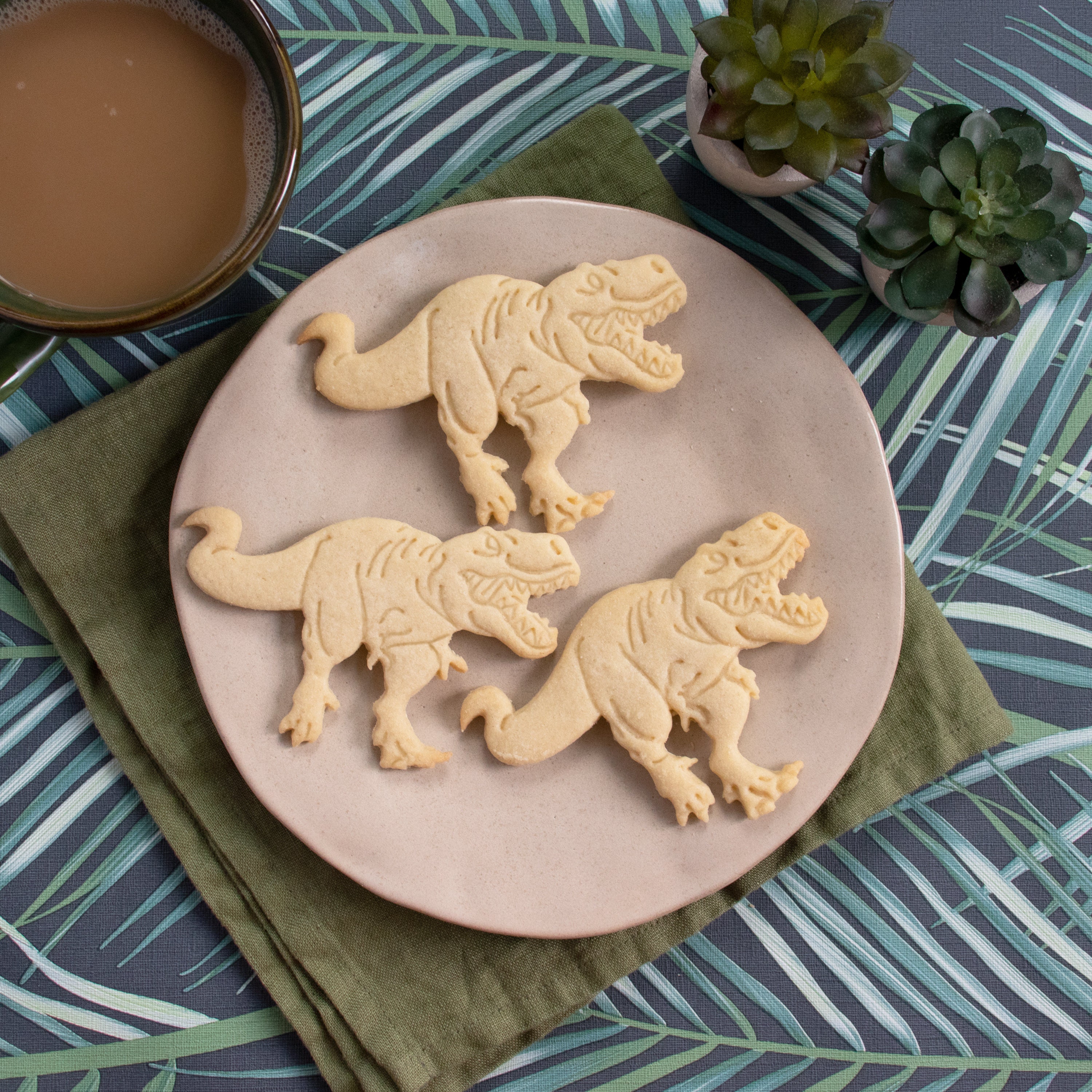 T-rex Dinosaur Cookie Cutter | Bakerlogy Biscuit Cutters Tyrannosaurus ...