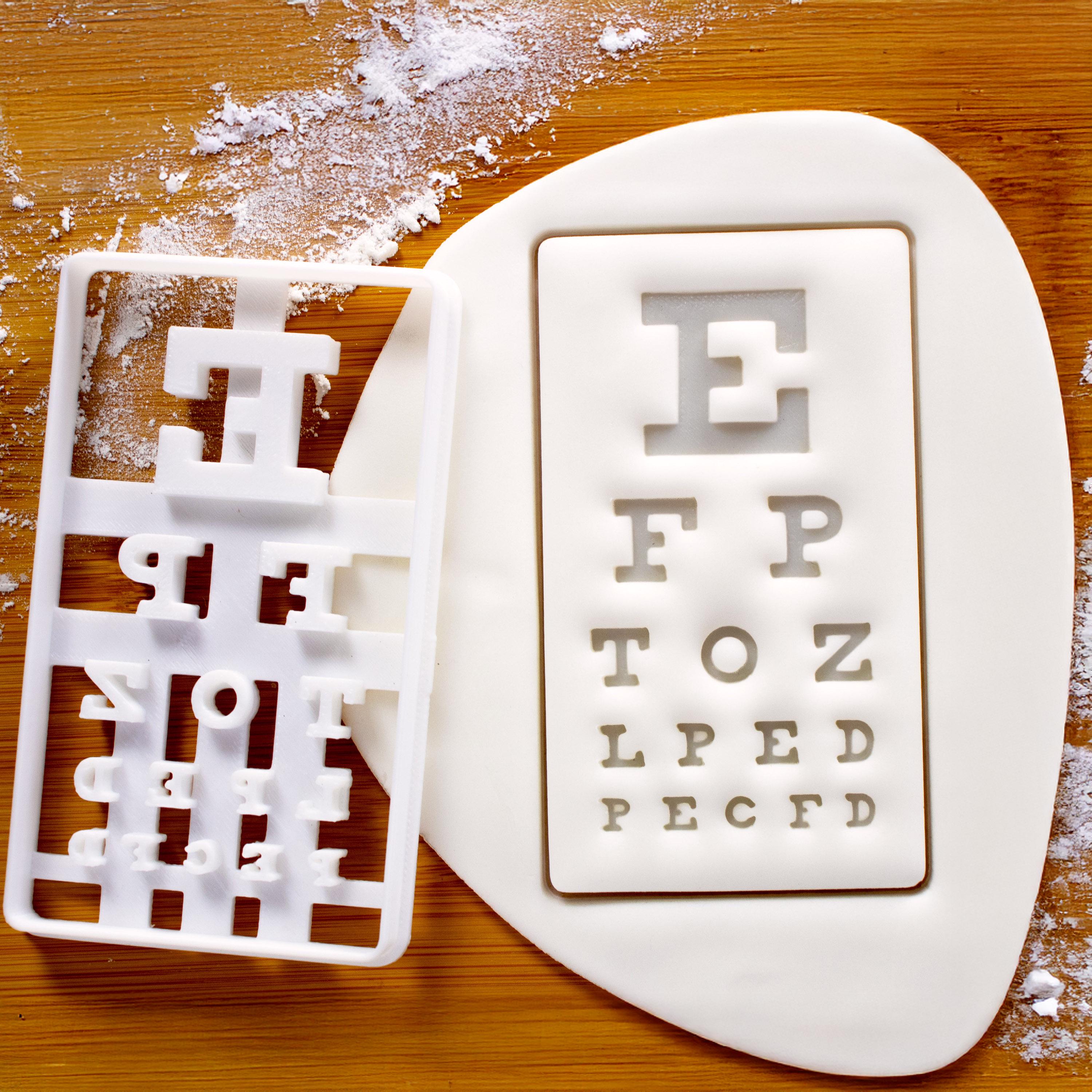Snellen Chart Cookie Cutter – Eye Exam Shape for Optometry ...