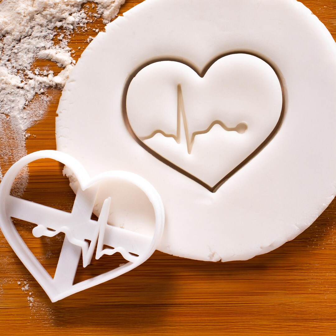 ECG Heartbeat Cookie Cutter – EKG Rhythm Shape for Medical Doctor ...