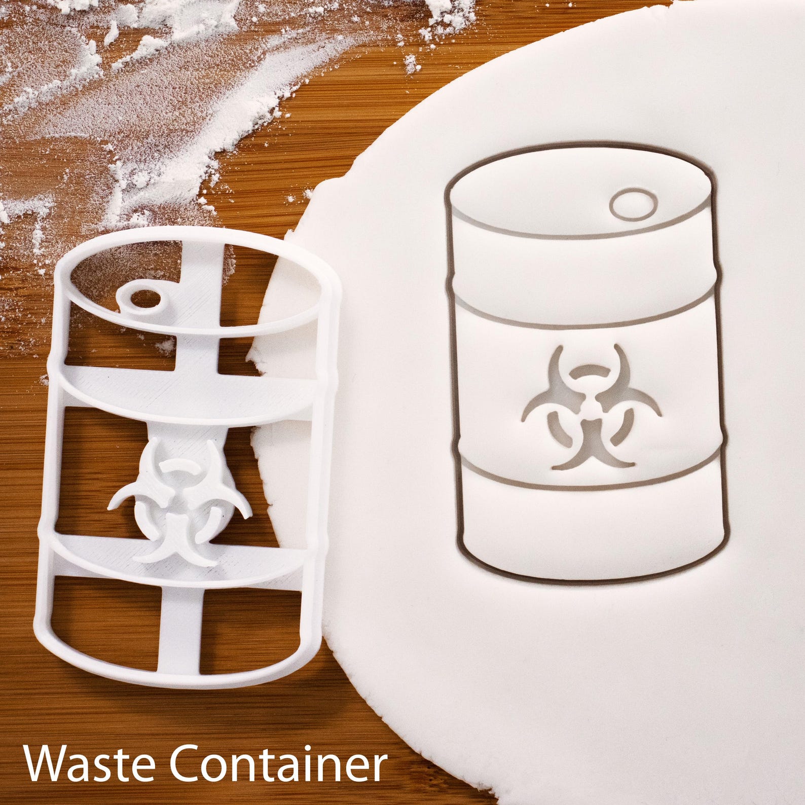 Biohazard Waste Container Cookie Cutter – Laboratory Hazard Bin Shape ...