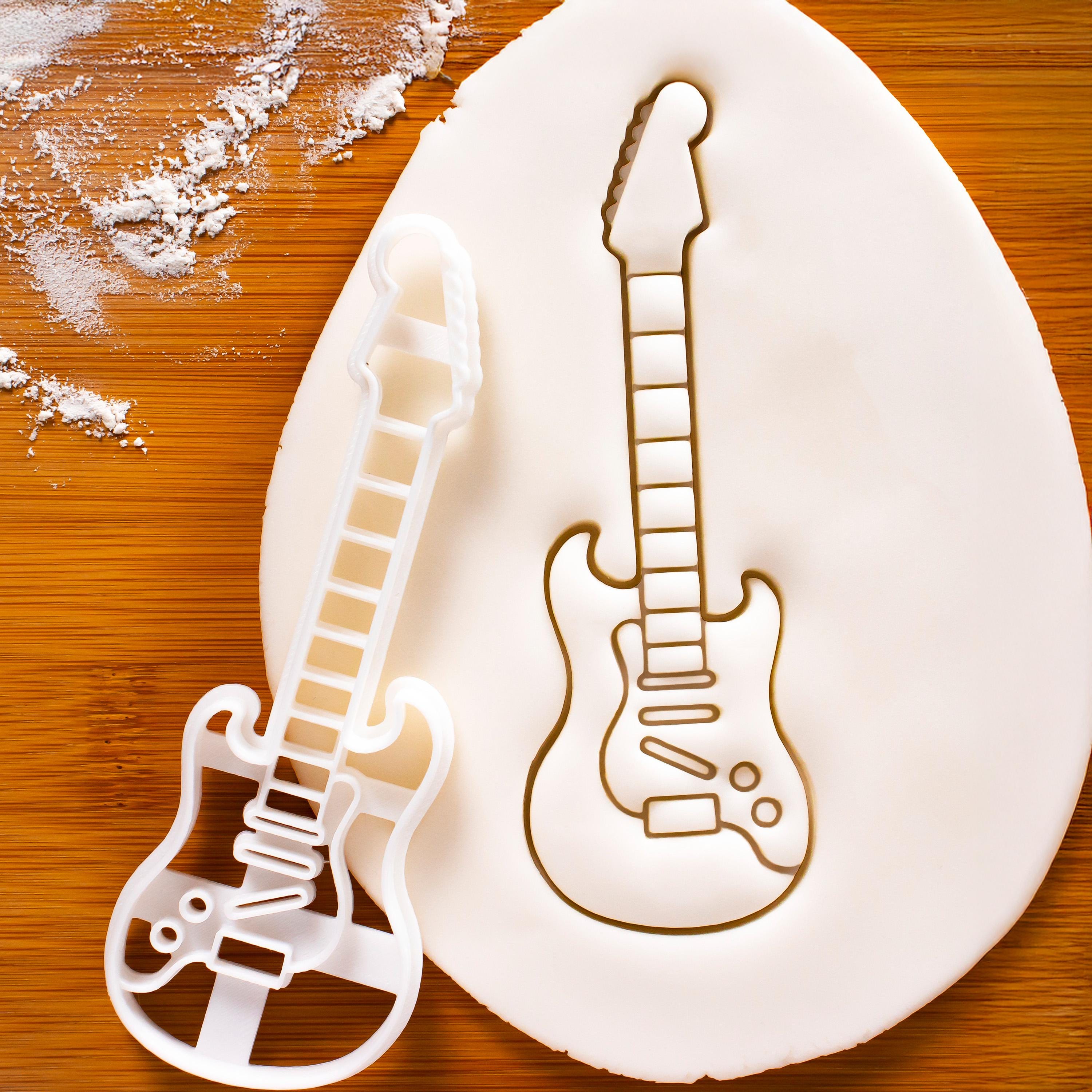 Electric Guitar Cookie Cutter - Bake Musical Stringed Instrument ...