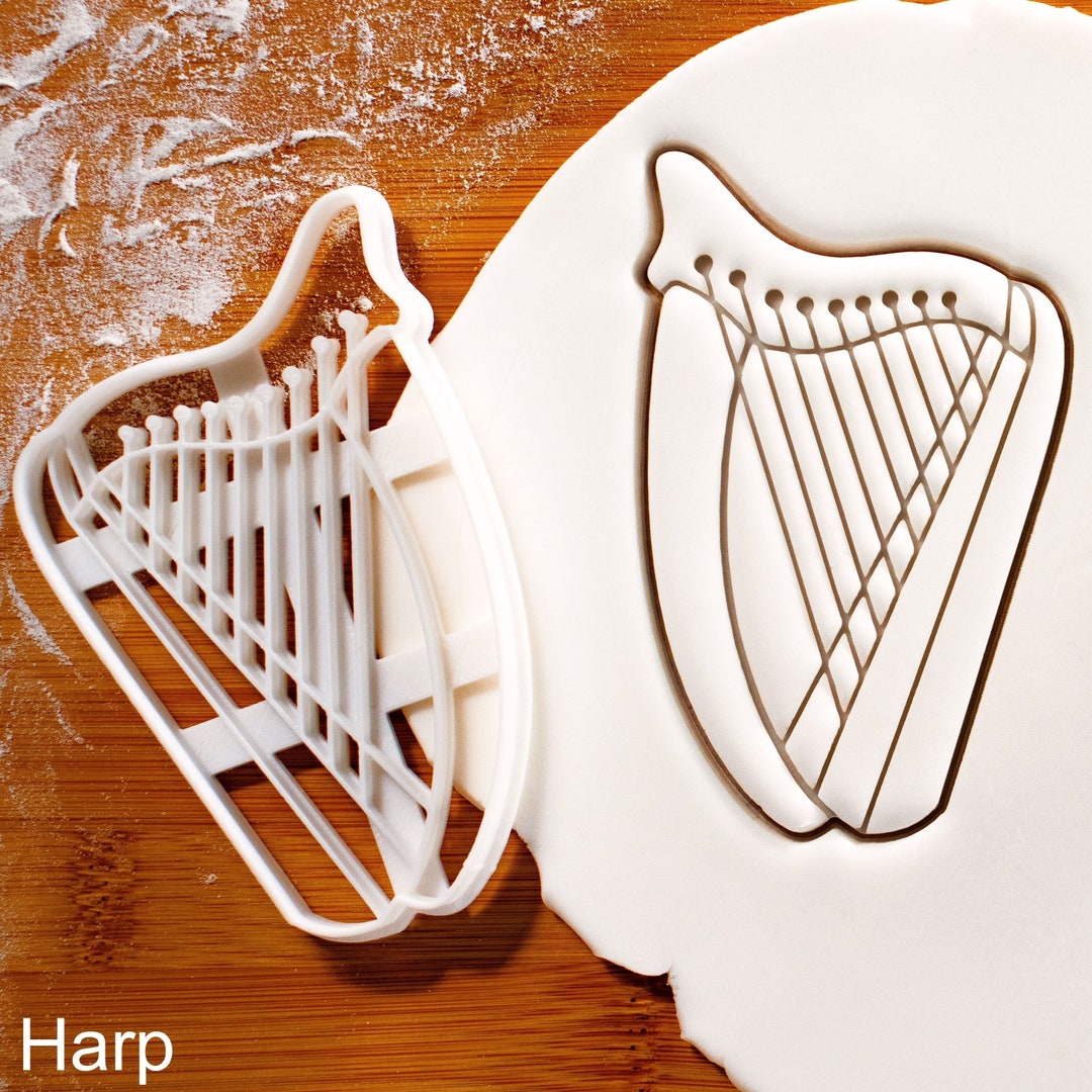 Harp Cookie Cutter Stringed Musical Instrument Biscuit Cutters String ...