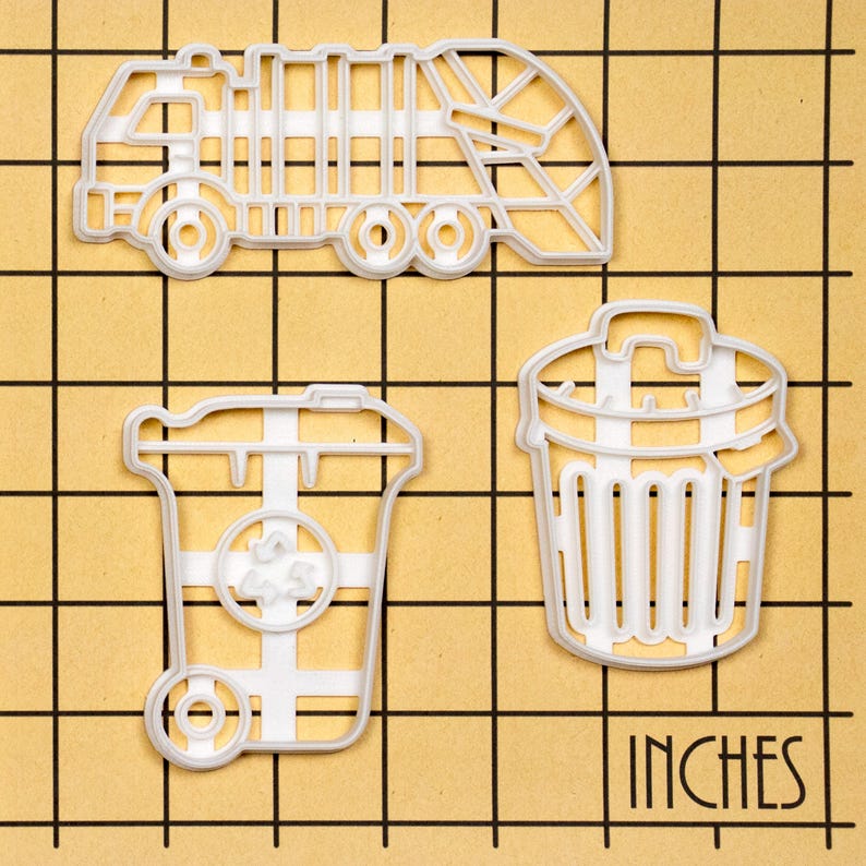 Rubbish Truck Cookie Cutter - Garbage Truck Themed Birthday Party - Etsy