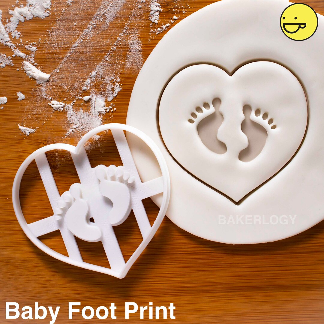 Baby Foot Prints Cookie Cutter bakerlogy Biscuit Cutters Baby Shower ...