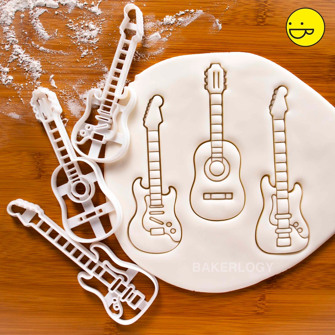 Electric Guitar cookie cutter Bake musical stringed | Etsy