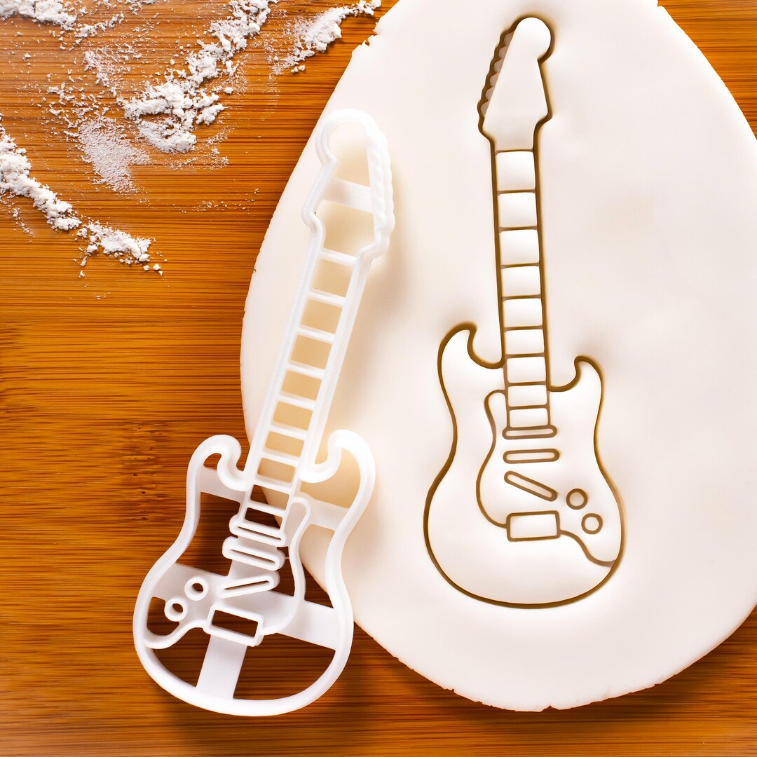 Electric Guitar Cookie Cutter - Bake Musical Stringed Instrument ...