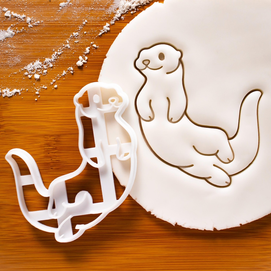 Sea Otter Cookie Cutter | Otterly Cute Happy Otters Theme River Biscuit ...
