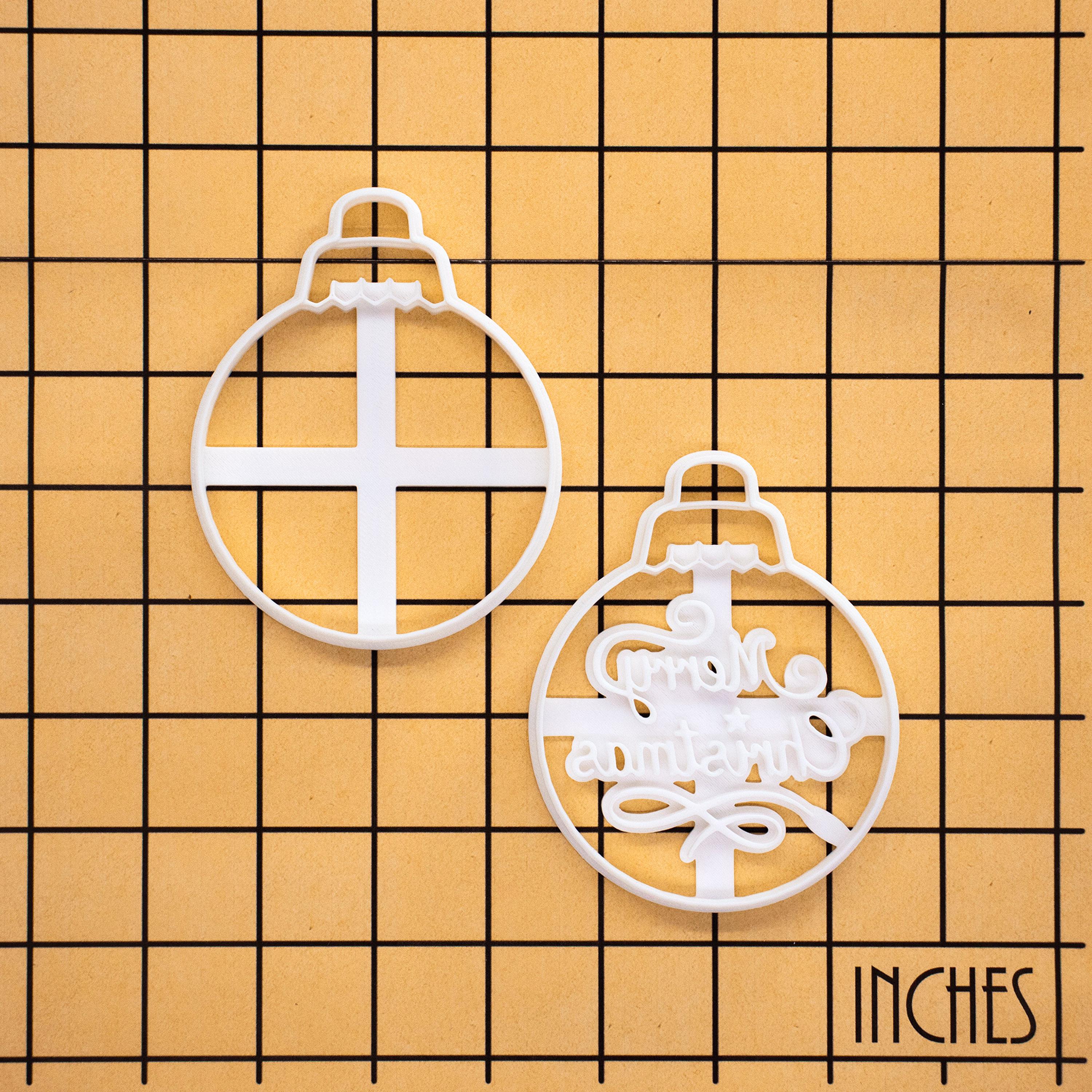 Merry Christmas Bauble Cookie Cutter: Festive Holiday Baking - Etsy