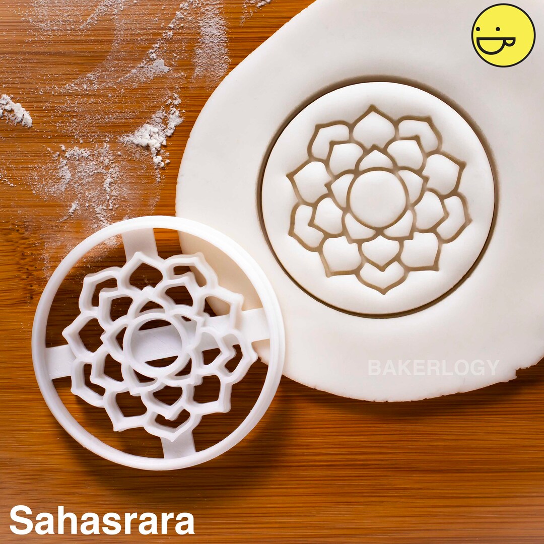 Yoga Chakras Sahasrara Cookie Cutter Bakerlogy Biscuit Cutters Namaste ...