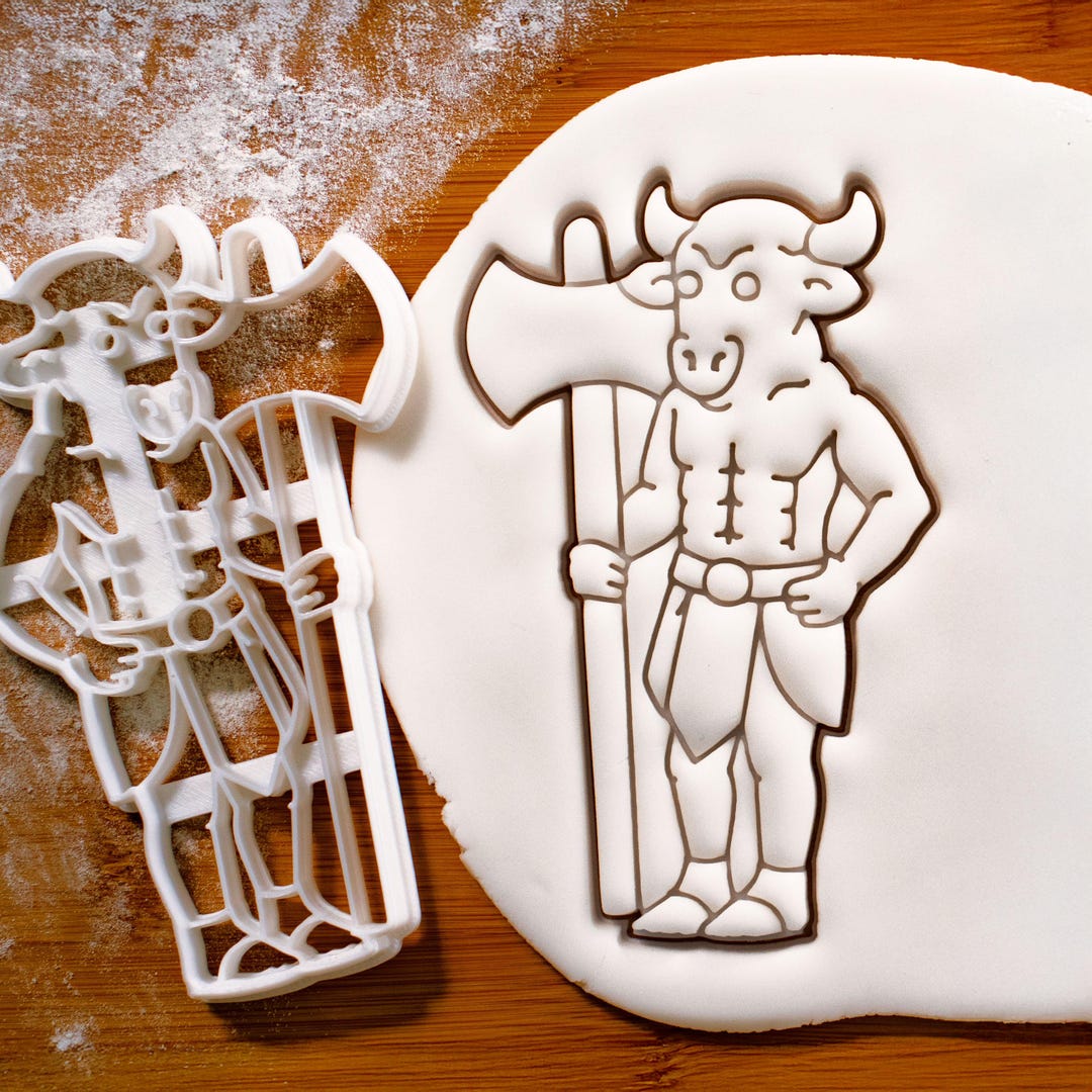 Minotaur Cookie Cutter: Greek Mythology Baking, Halloween Treats, Part ...