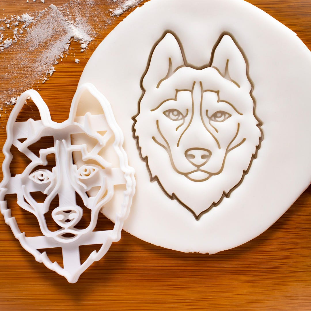 Husky Cookie Cutter (face): Arctic Dog Treat Baking Mold - Etsy