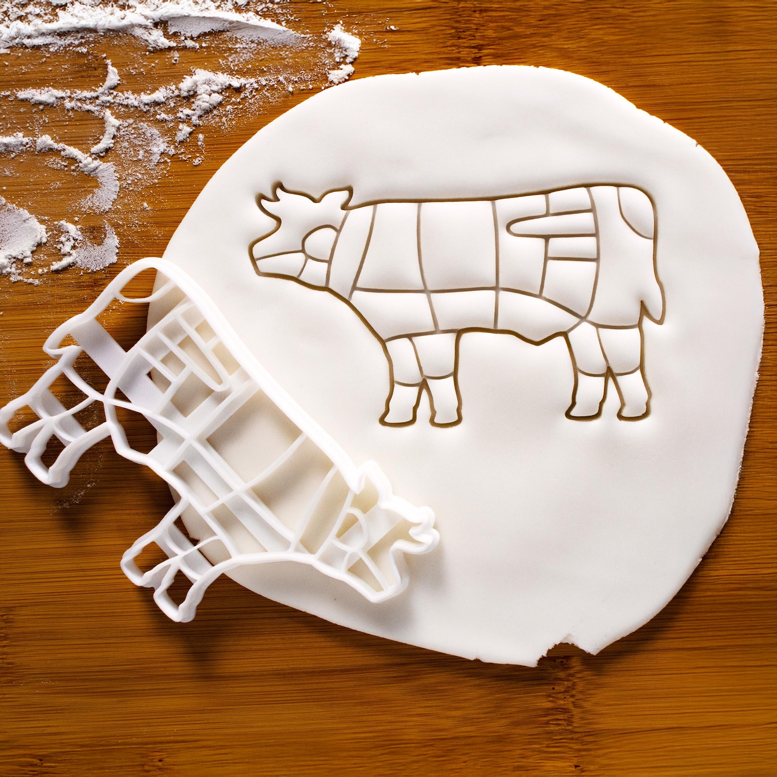 Cow Cookie Cutter | Butcher's Guide to Beef Cuts | Other Meat Chart ...