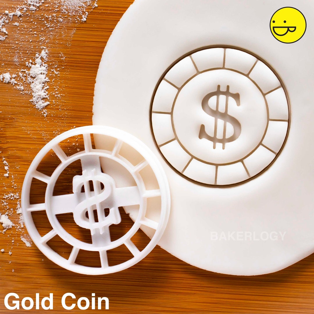 Gold Coin Cookie Cutter Bakerlogy Biscuit Cutters Currency Mint Dollar ...