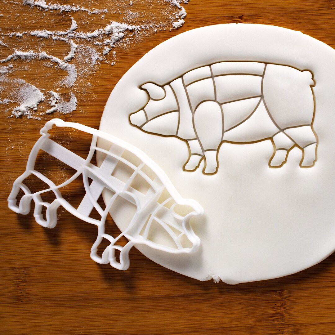 Pig Cookie Cutter | Butcher's Guide to Pork Cuts | Other Meat Chart ...