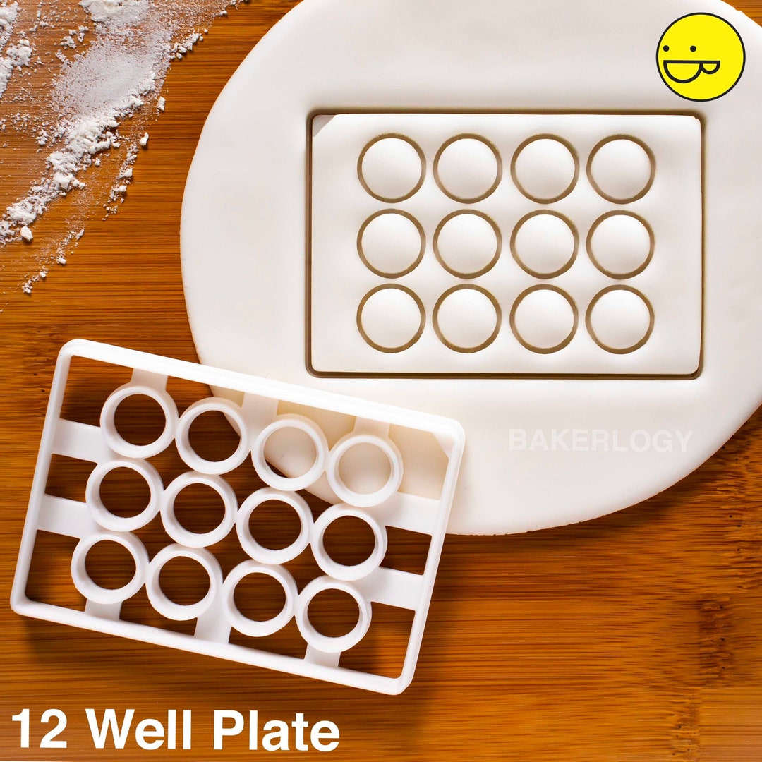 Laboratory 12 Well Plate Cookie Cutter Bakerlogy Biscuit Cutters Petri ...