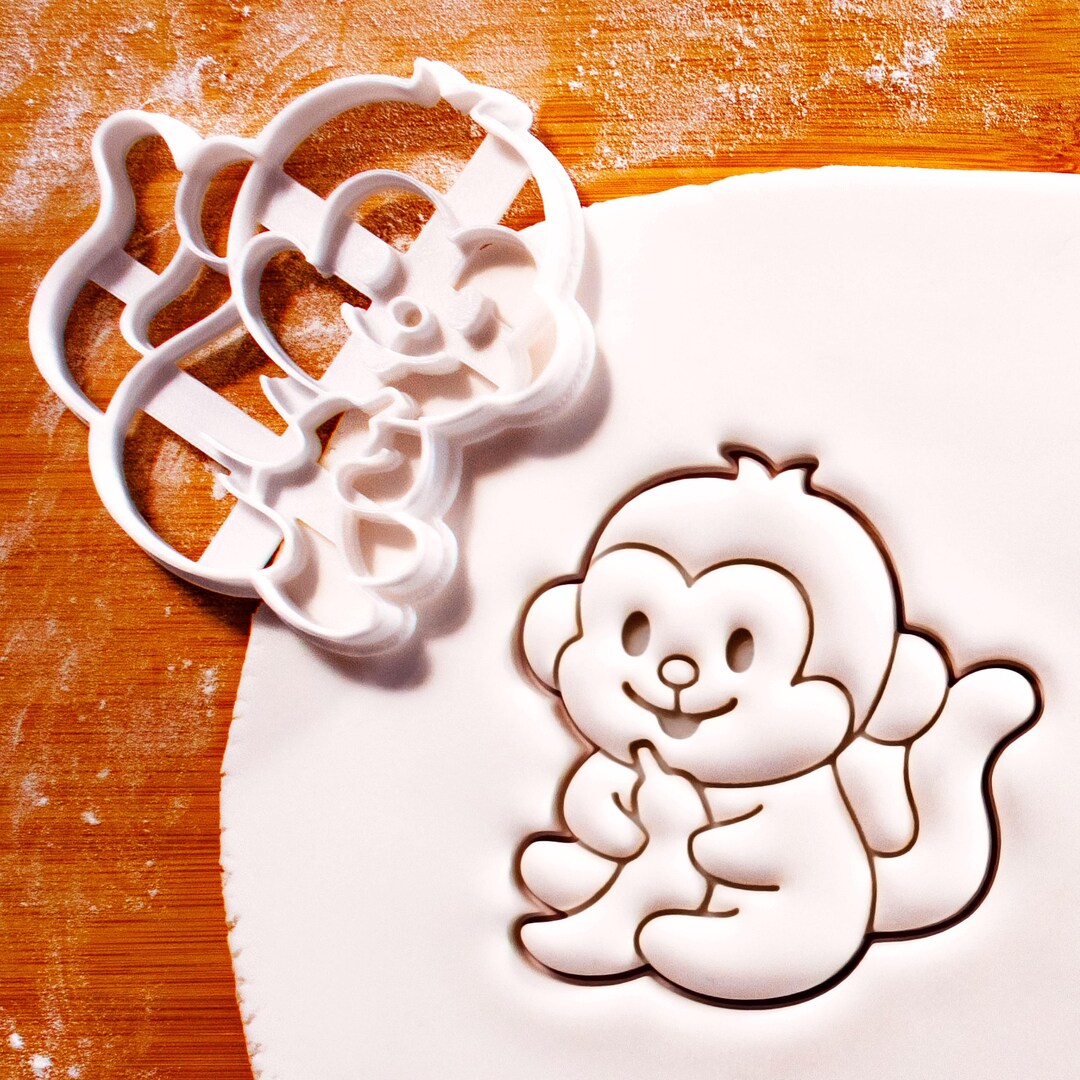 Monkey With Banana Cookie Cutter - Perfect for Jungle and Safari Themed ...