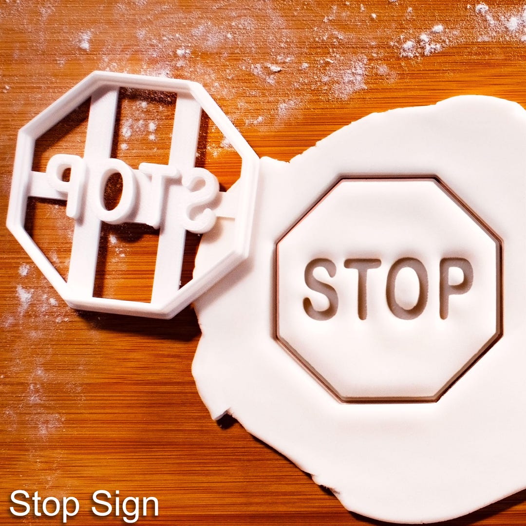 Stop Sign Cookie Cutter - Fun Road Safety Baking Tool for Construction ...