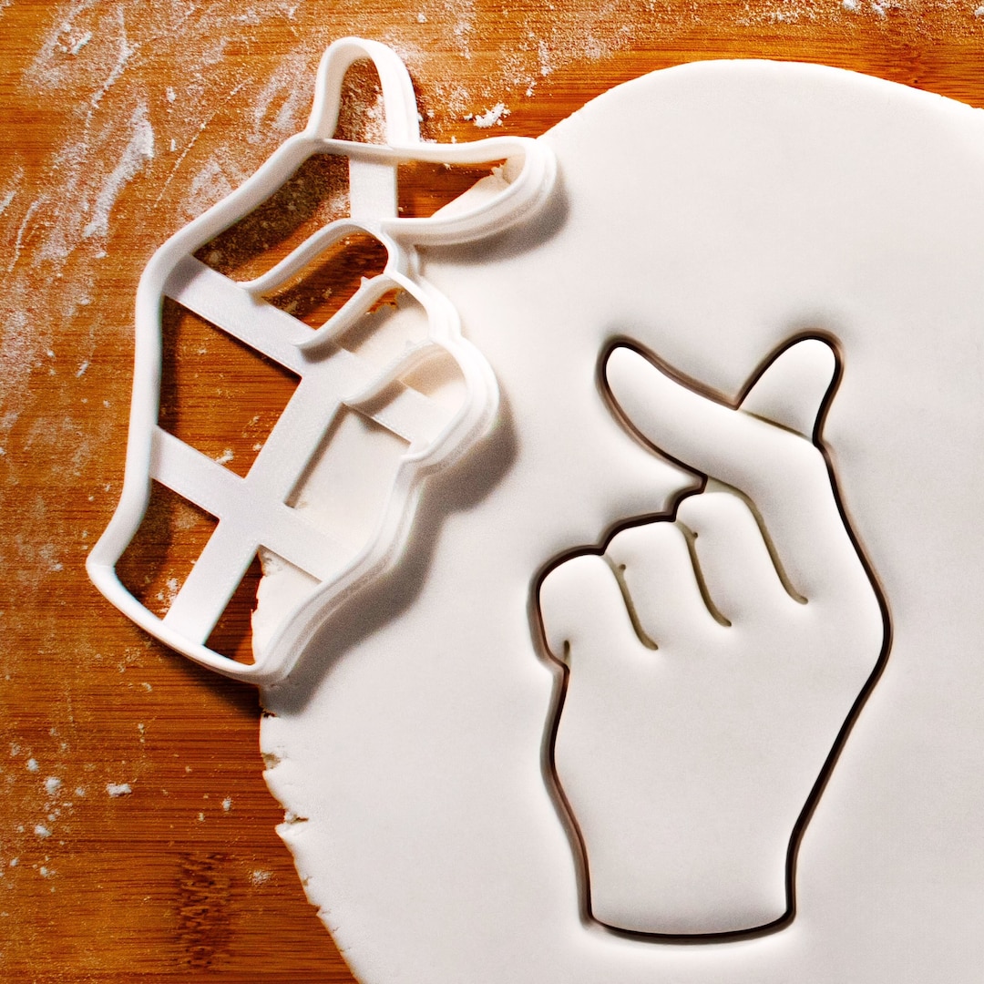 Finger Heart Cookie Cutter - Love Hand Gesture Charm Perfect for ...