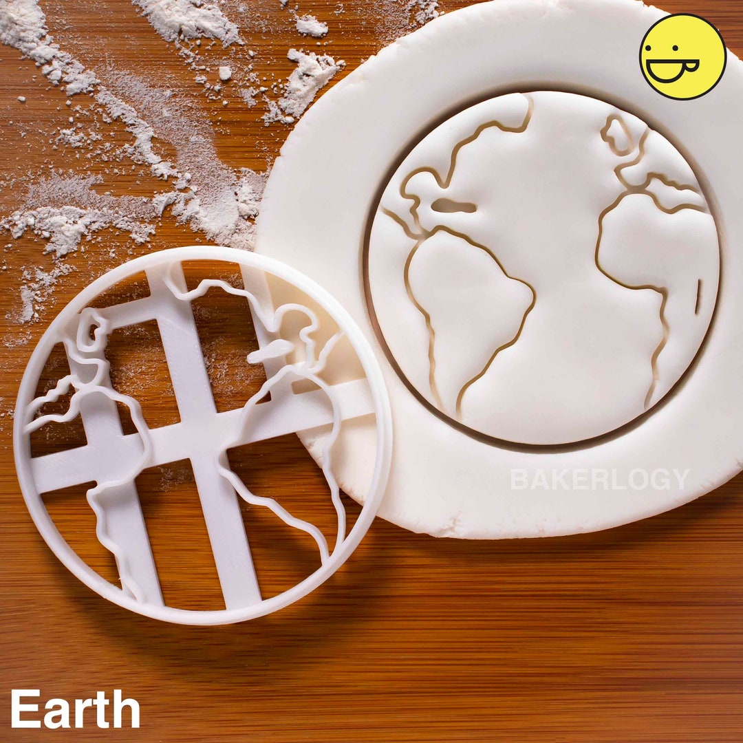 Planet Earth & Other Space Themed Cookies Cutters Biscuits - Etsy