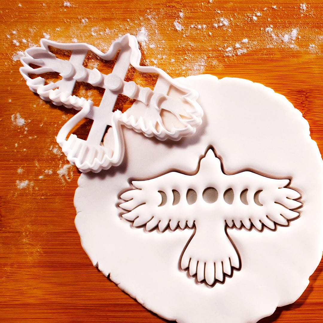 Raven With Moon Phases Cookie Cutter – Embrace Mysticism With Raven and ...