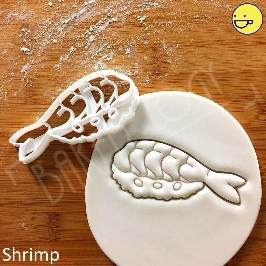 Shrimp Sushi Cookie Cutter Nigiri Biscuit Cutters Japanese Chef Prawn ...