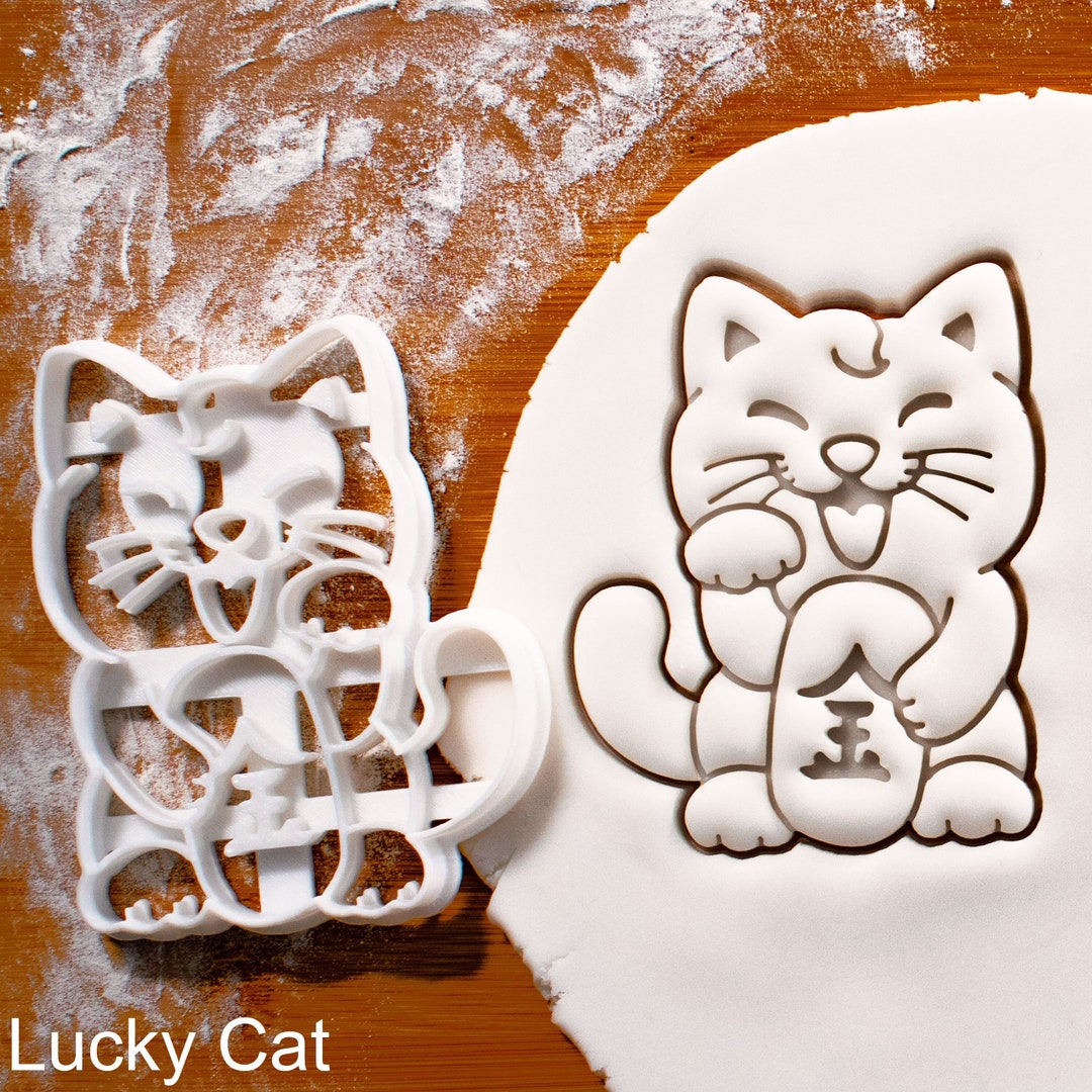 Lucky Cat Cookie Cutter | Maneki-neko Beckoning Cats Paw 招き猫 Wishing ...