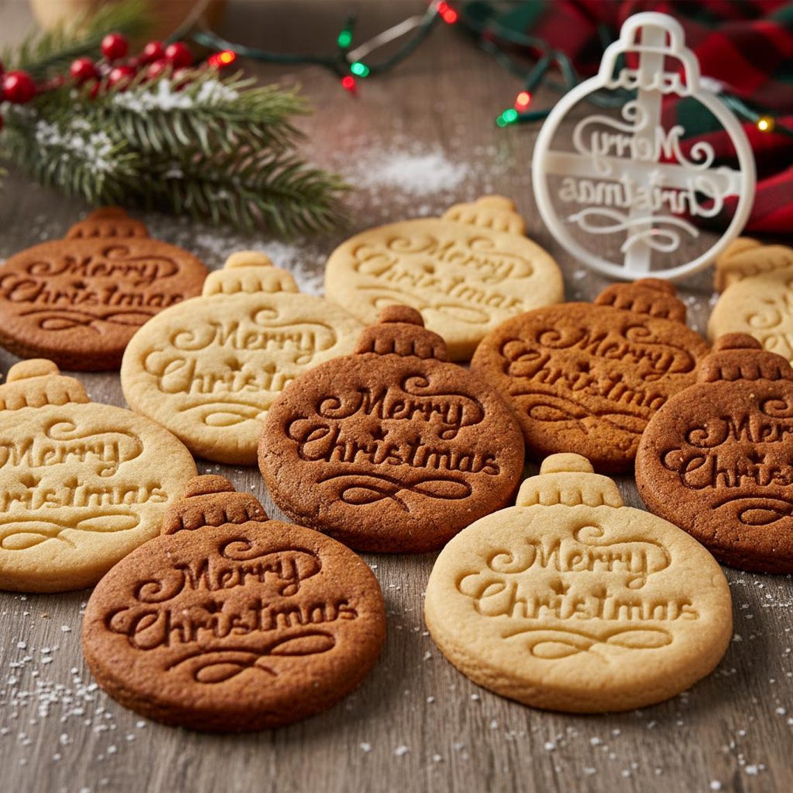 Merry Christmas Bauble Cookie Cutter: Festive Holiday Baking - Etsy