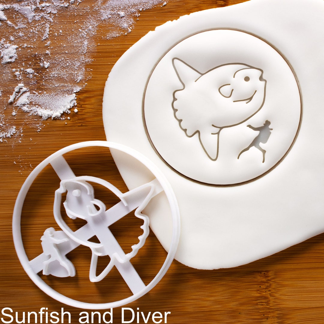 Sunfish and Diver Cookie Cutter Ocean Theme Birthday Party - Etsy
