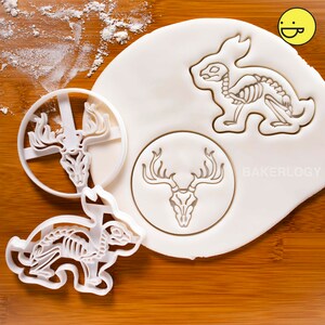 Stag Skull Cookie Cutter Bakerlogy Biscuit Cutters Halloween Macabre ...