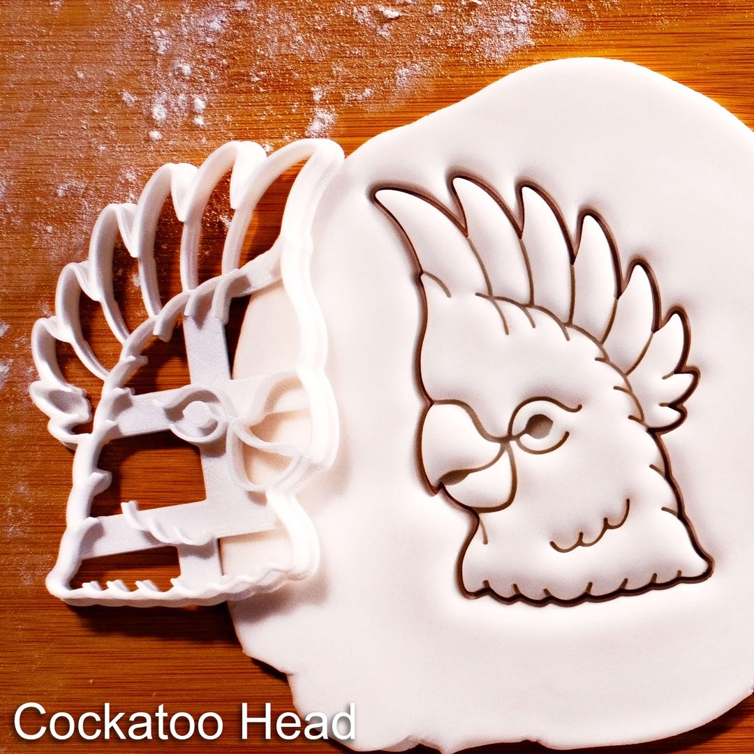 Cockatoo Head Cookie Cutter - Parrot Shaped Baking Tool, Bird Biscuit ...