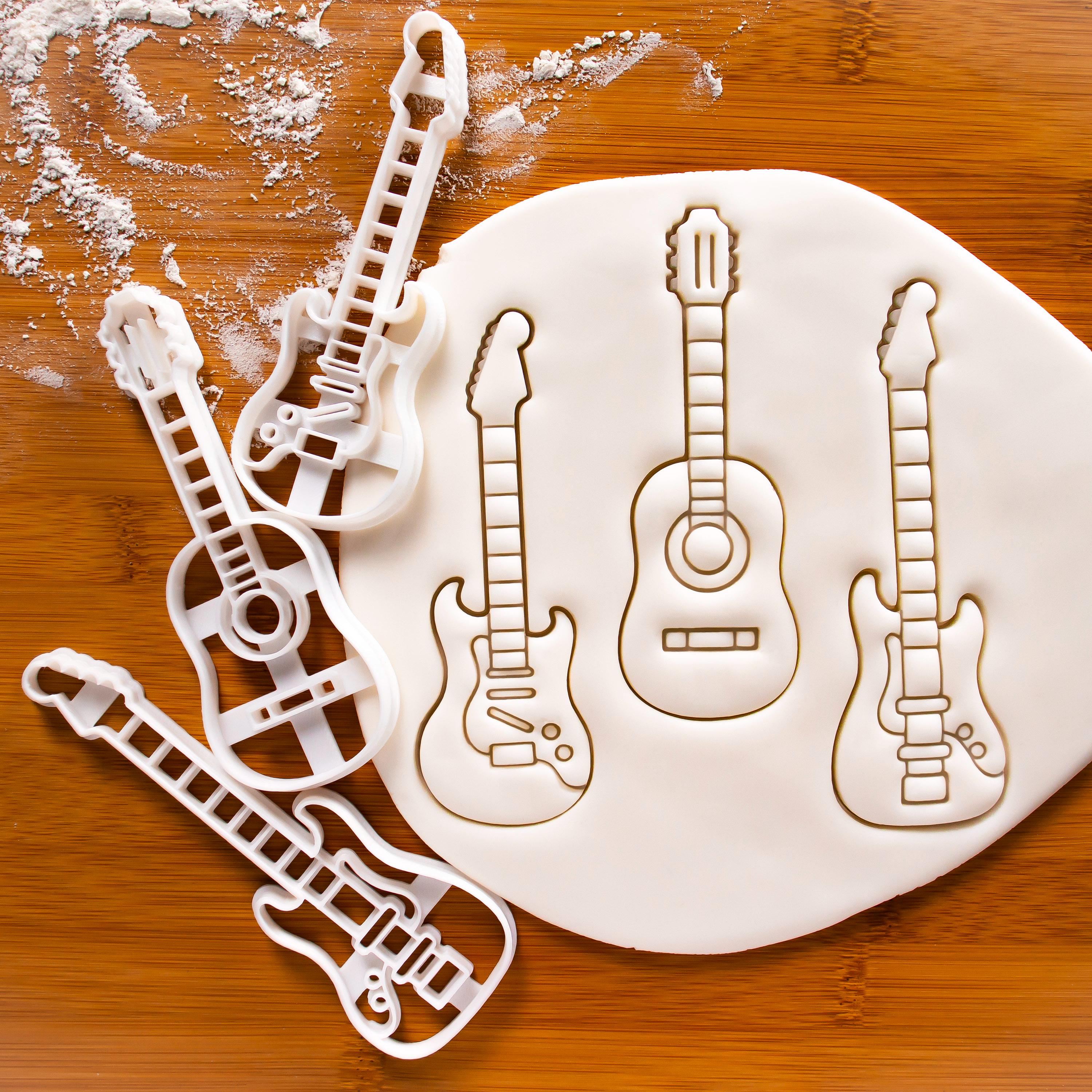 Acoustic Guitar Cookie Cutter - Bake Musical Stringed Instrument ...