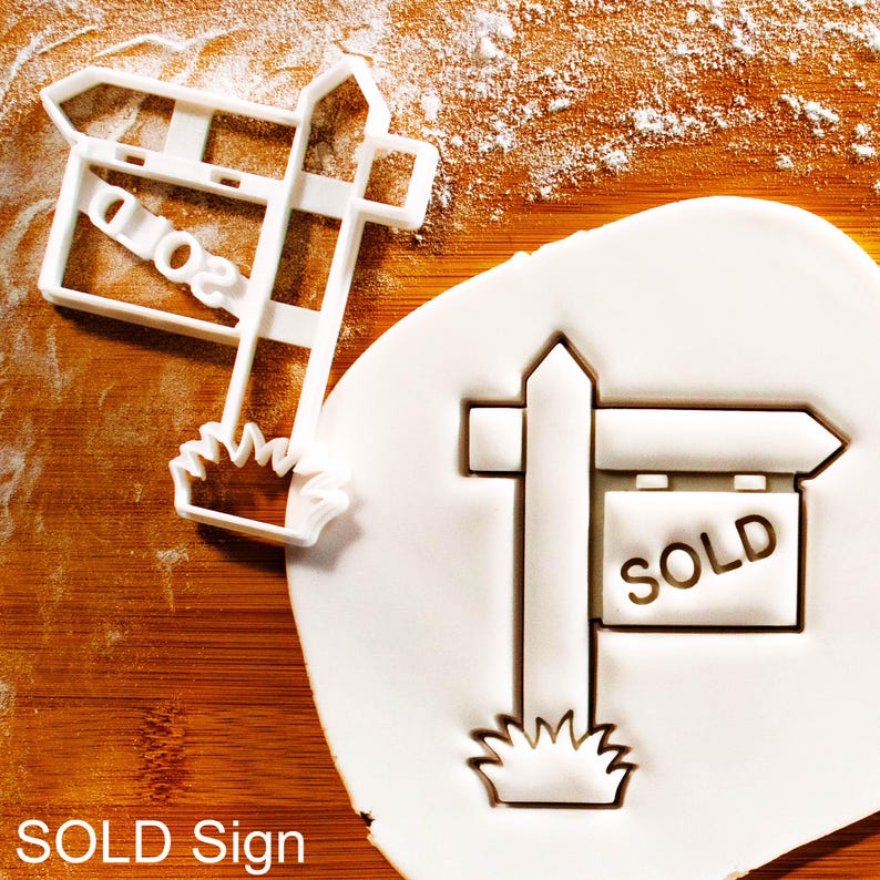 SOLD Sign Cookie Cutter: Celebrate Home Sales With Real Estate Themed ...