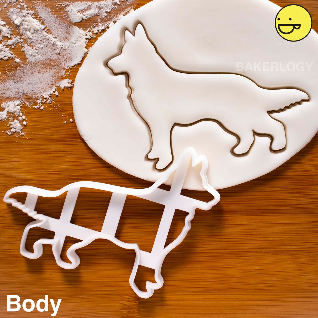 German Shepherd Body Cookie Cutter Bakerlogy Dog Biscuit Cutters ...