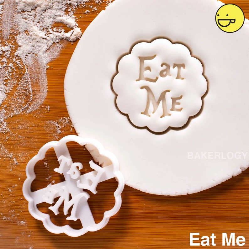 Eat Me Cookie Cutter Alice Adventures In Wonderland Themed Etsy